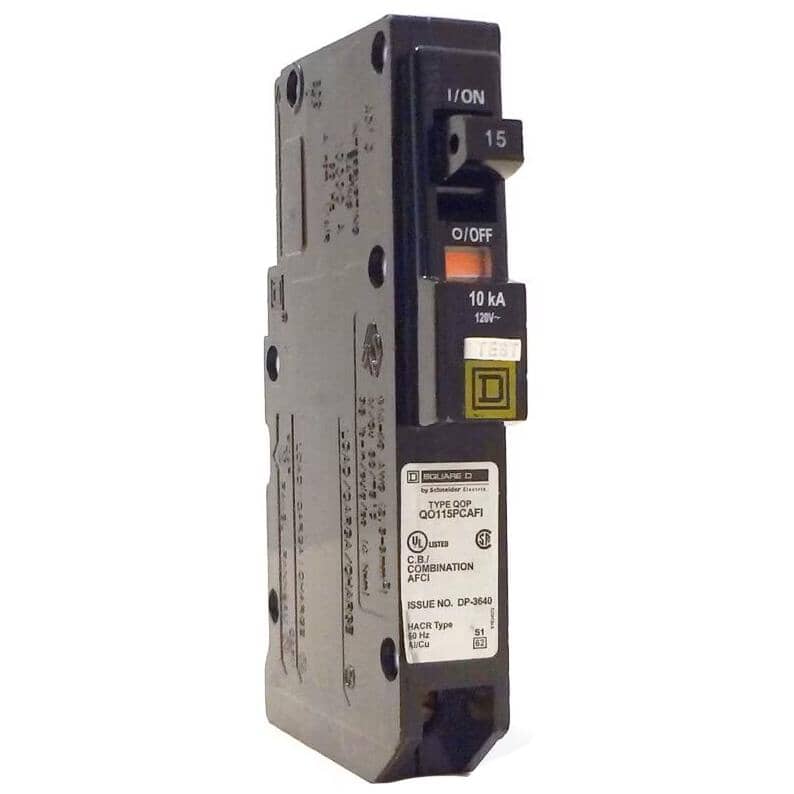 SCHNEIDER ELECTRIC Square D Single Pole 15 Amp Combination Arc Fault ...