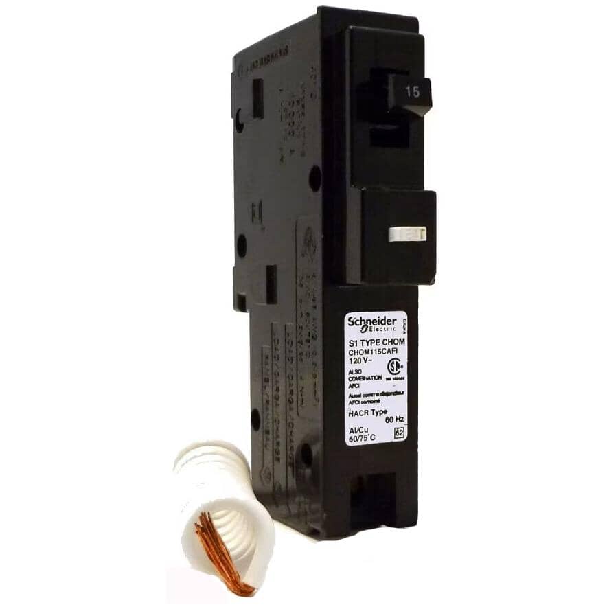 HOMELINE Single Pole 15 Amp Combination Arc Fault Pigtail Circuit ...