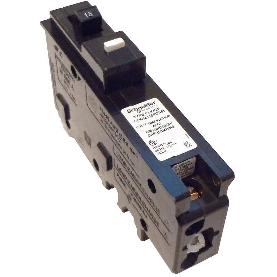 HOMELINE 15 Amp Combination Single Pole Arc Fault Circuit Breaker ...