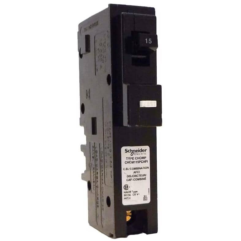 SCHNEIDER ELECTRIC Homeline Single Pole 15 Amp Combination Arc Fault ...