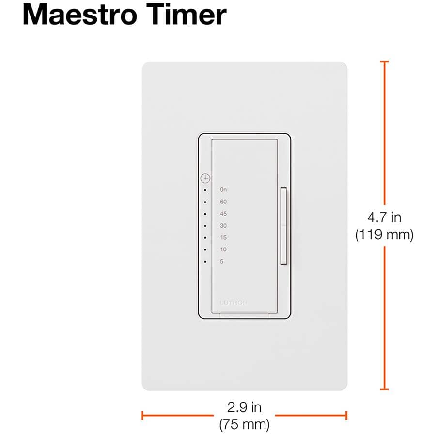 LUTRON Maestro Countdown Timer Switch for High Efficiency Exhaust Fans ...