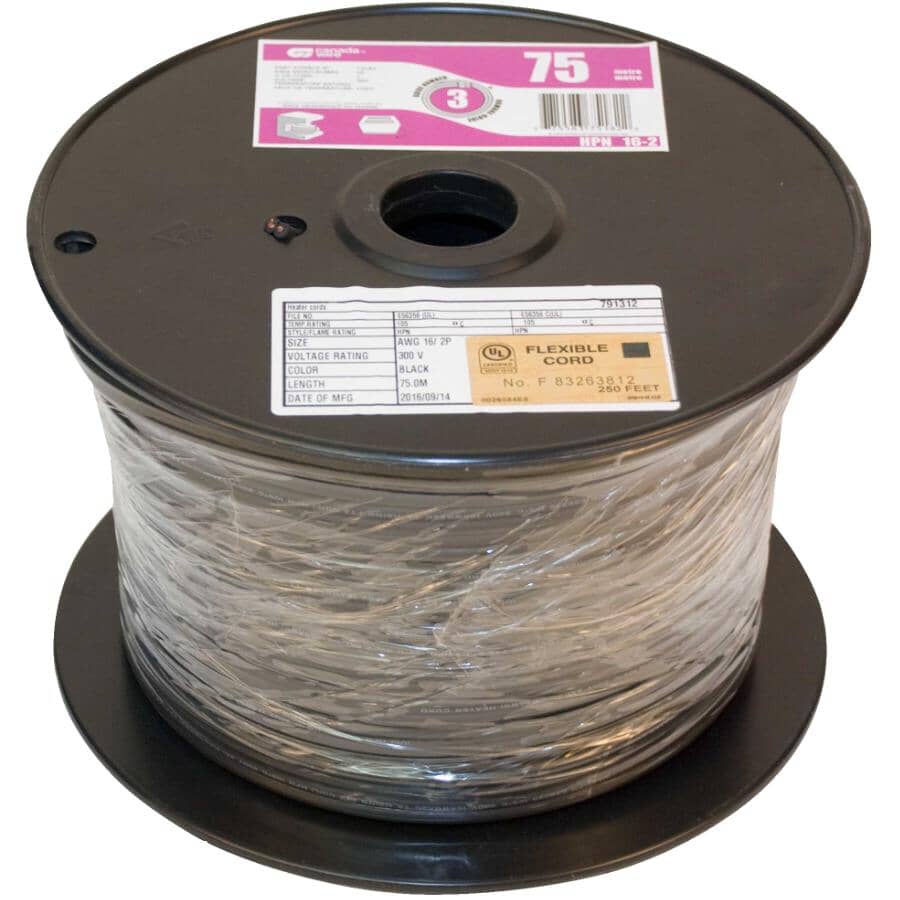 SOUTHWIRE Black 16/2 HPN Heater Cord Wire | Home Hardware
