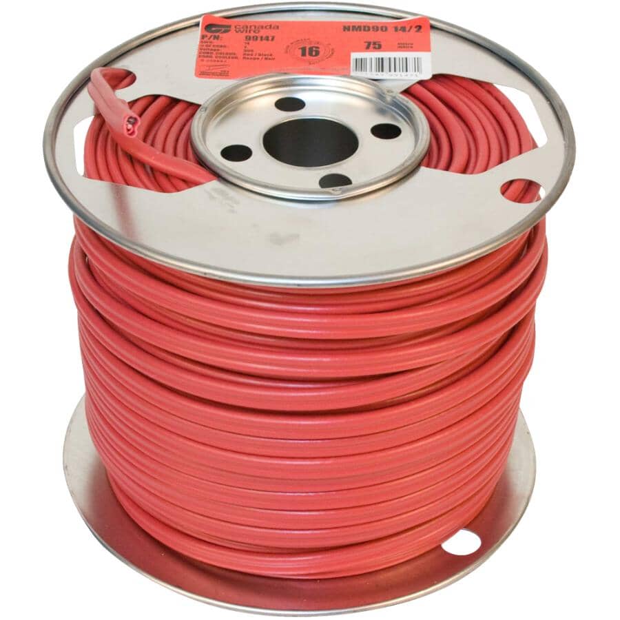 SOUTHWIRE 75M Black/Red 14/2 NMD-90 Copper Wire | Home Hardware