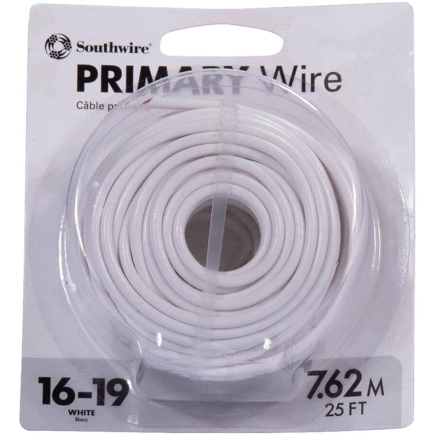 SOUTHWIRE 7.6M 16G Primary Wire - White | Home Hardware