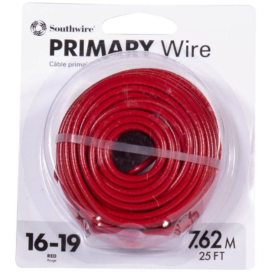 SOUTHWIRE 7.6M 16G Primary Wire - Red | Home Hardware