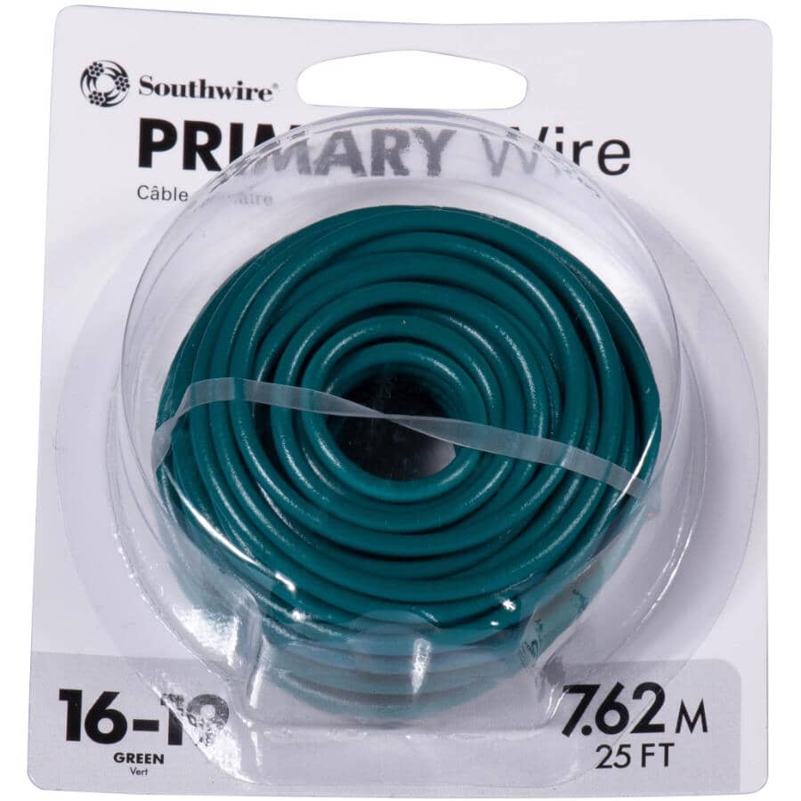 SOUTHWIRE 7.6M 16G Primary Wire - Green | Home Hardware