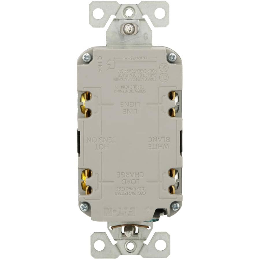 EATON 15 Amp Black Self Test Tamper Resistant GFI Receptacle | Home ...