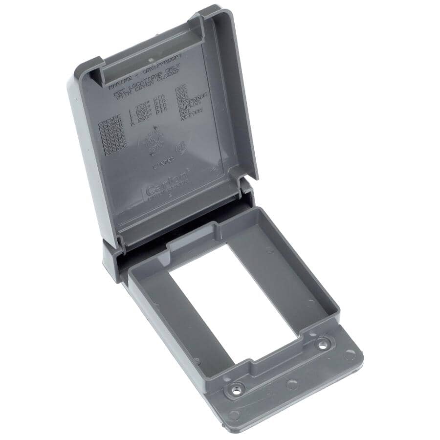 CARLON Grey Vertical Weatherproof GFI Receptacle Cover | Home Hardware