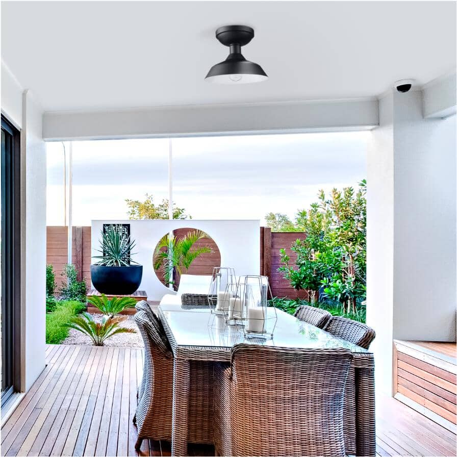 GLOBE ELECTRIC Kurt Indoor/Outdoor Flush Mount Light Fixture | Home ...