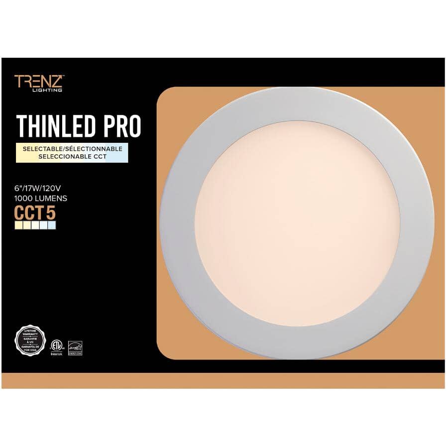 TRENZ LIGHTING 6" ThinLED Recessed Round Fixture with CCT Switch | Home ...