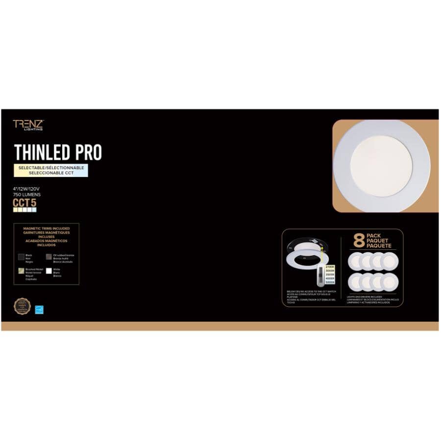 TRENZ LIGHTING 4" ThinLED Recessed Round Fixtures with CCT Switch ...