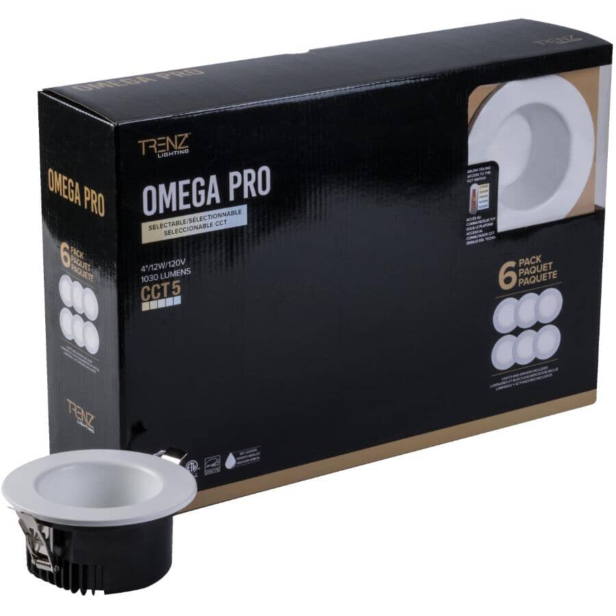 TRENZ LIGHTING Omega Pro 4" ThinLED Recessed Baffle Fixture | Home Hardware