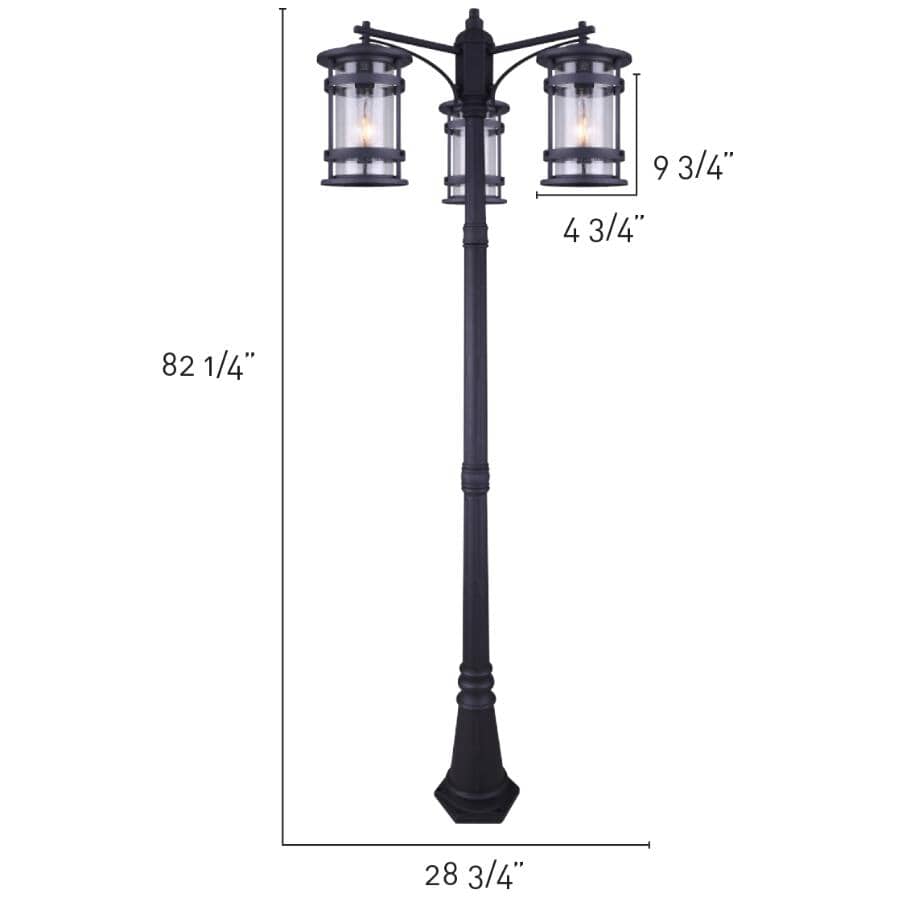 CANARM Duffy 3 Light Lamp Post Fixture | Home Hardware