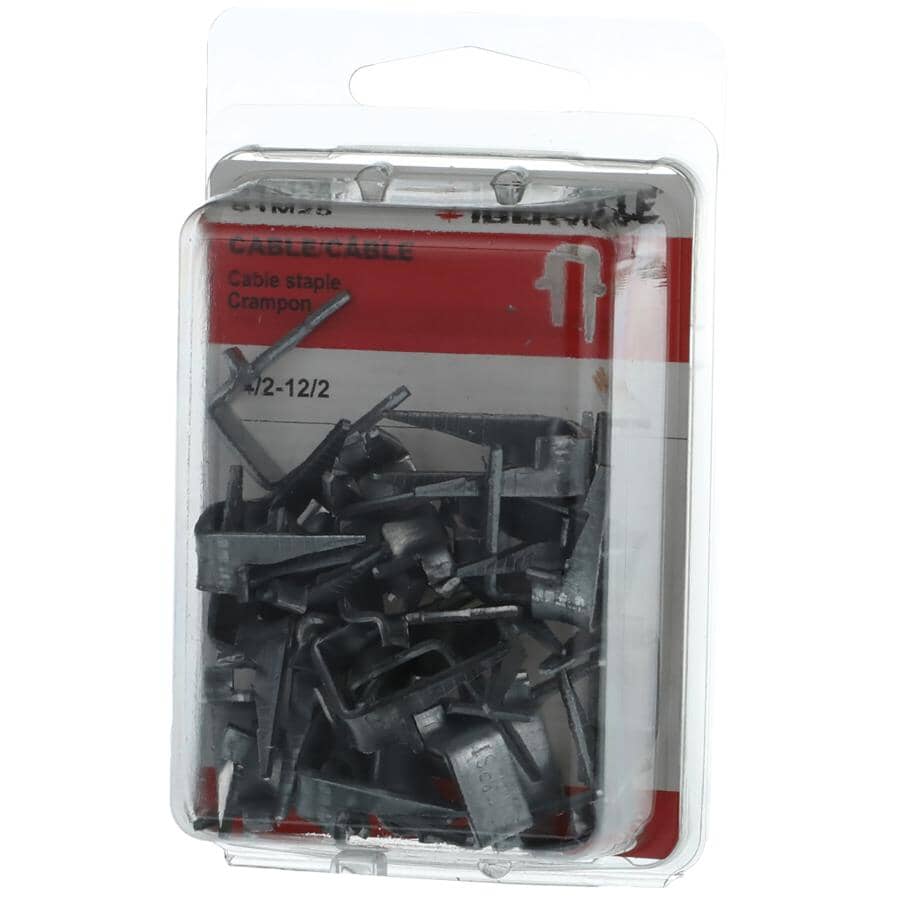 IBERVILLE 25 Pack 12/2 Black Steel Cable Staples | Home Hardware