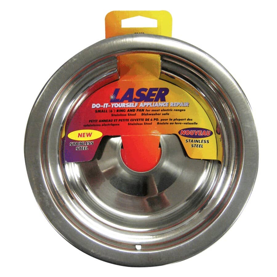 LASER Universal Stainless Steel Stove Drip Pan with Trim Ring | Home ...
