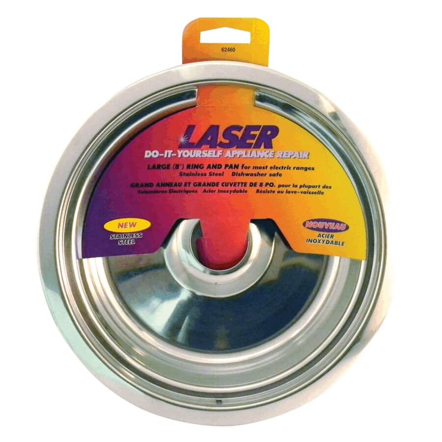 LASER Universal Stainless Steel Stove Drip Pan with Trim Ring | Home ...