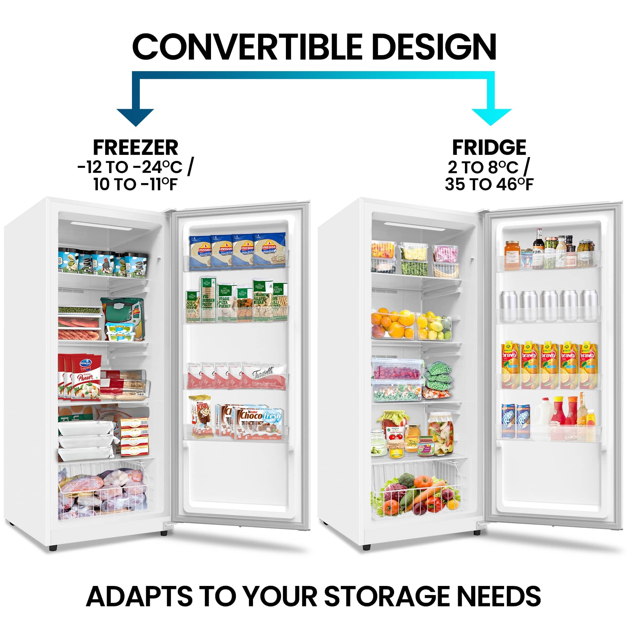 KENMORE 17 cu. ft. Convertible Vertical Freezer (KKUF17-W) | Home Hardware