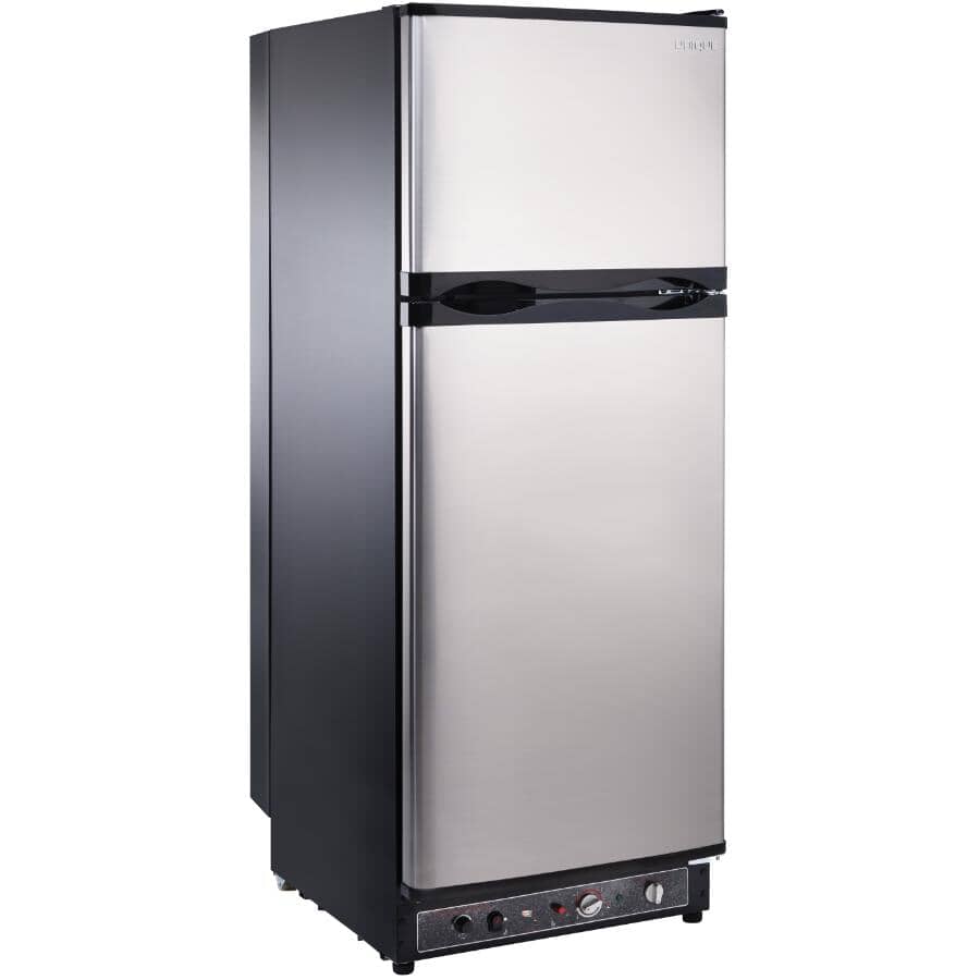 Unique 9.7" Cu. Ft. Stainless Steel Direct Vent Propane Refrigerator ...