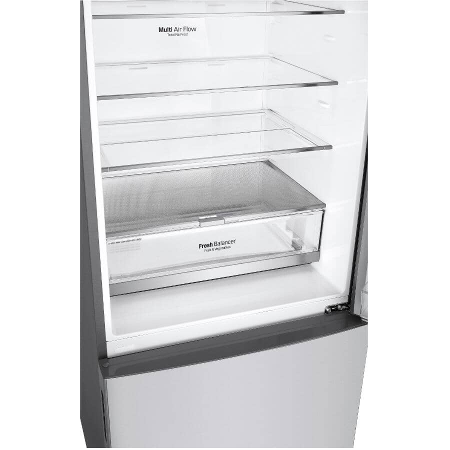 LG 28" 15 cu. ft. Bottom Freezer Refrigerator with DoorCooling+ and ...