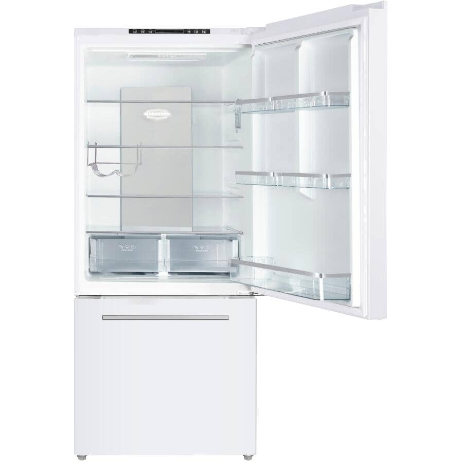MARATHON 30" 18 cu. ft. Frost Free Bottom Freezer Refrigerator ...