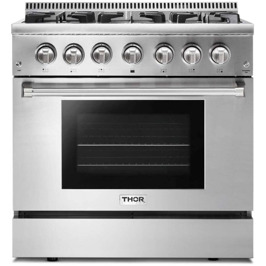 THOR KITCHEN 36" 5.2 cu. ft. Professional Freestanding Duel Fuel Range ...