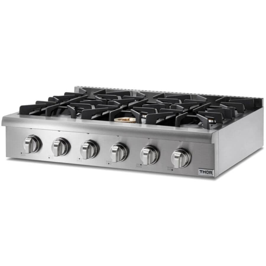 THOR KITCHEN 36" Pro Style Gas Range Top (HRT3618U) | Home Hardware