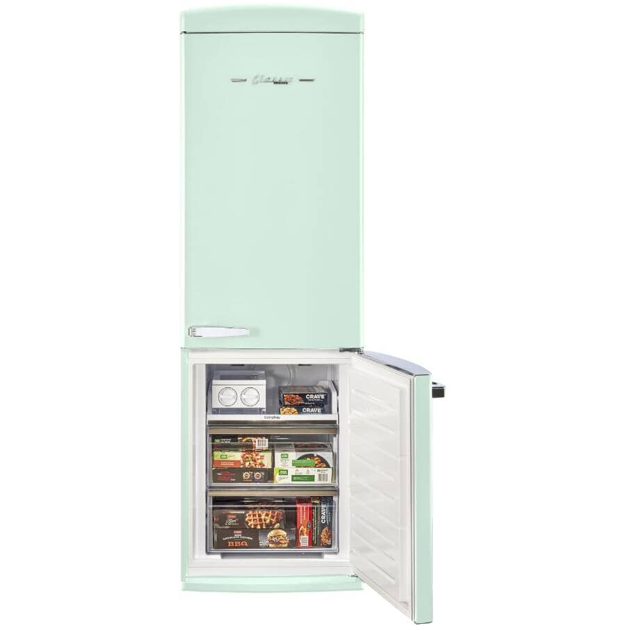 UNIQUE APPLIANCES 24" 12 cu. ft. Classic Retro Auto Defrost Bottom ...