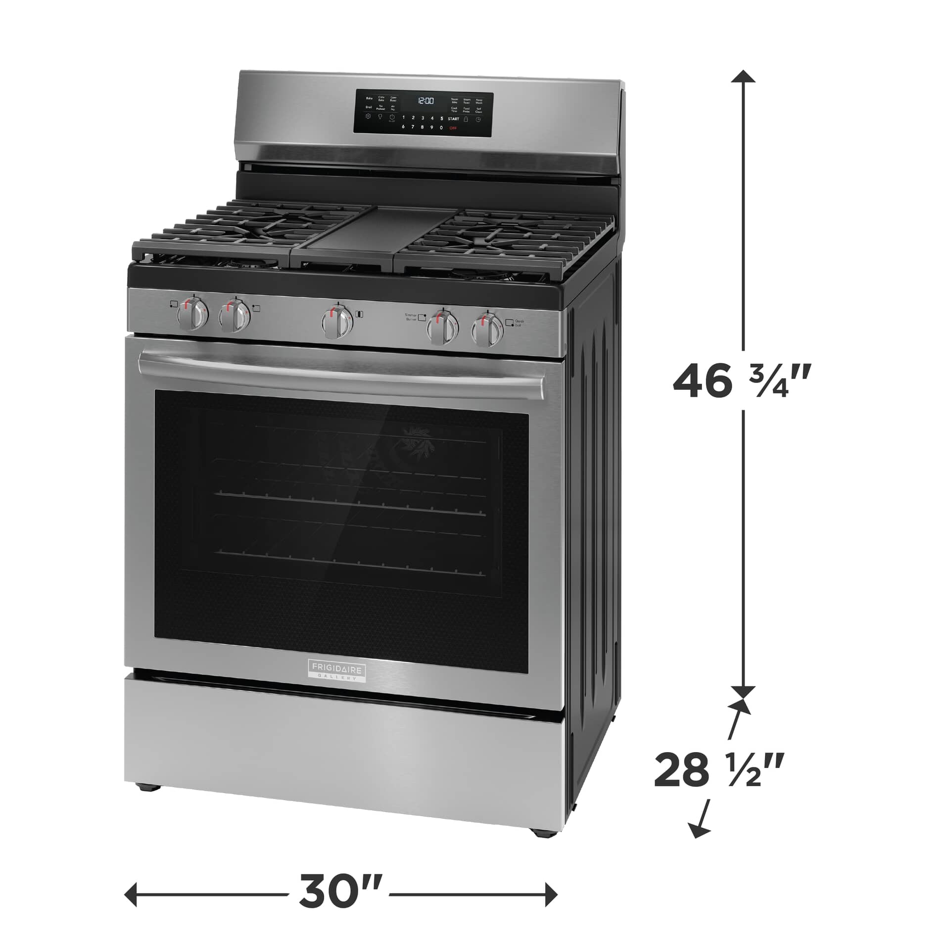 FRIGIDAIRE GALLERY 30" 5.1 cu. ft. Free Standing Rear Control Gas Range ...
