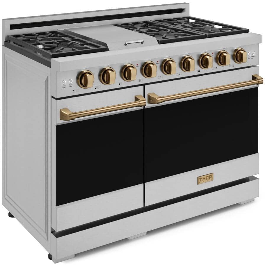 THOR KITCHEN 48" 8 cu. ft. Gordon Ramsay Series Professional Gas Range ...