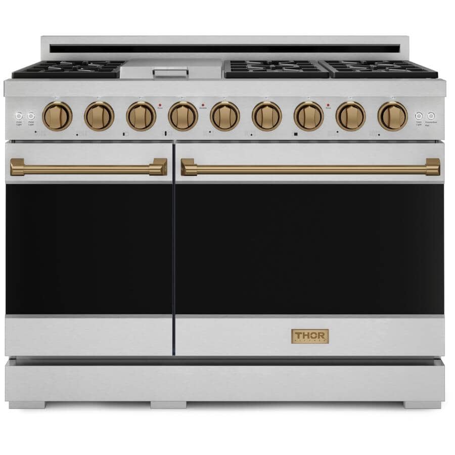 THOR KITCHEN 48" 8 cu. ft. Gordon Ramsay Series Professional Gas Range ...