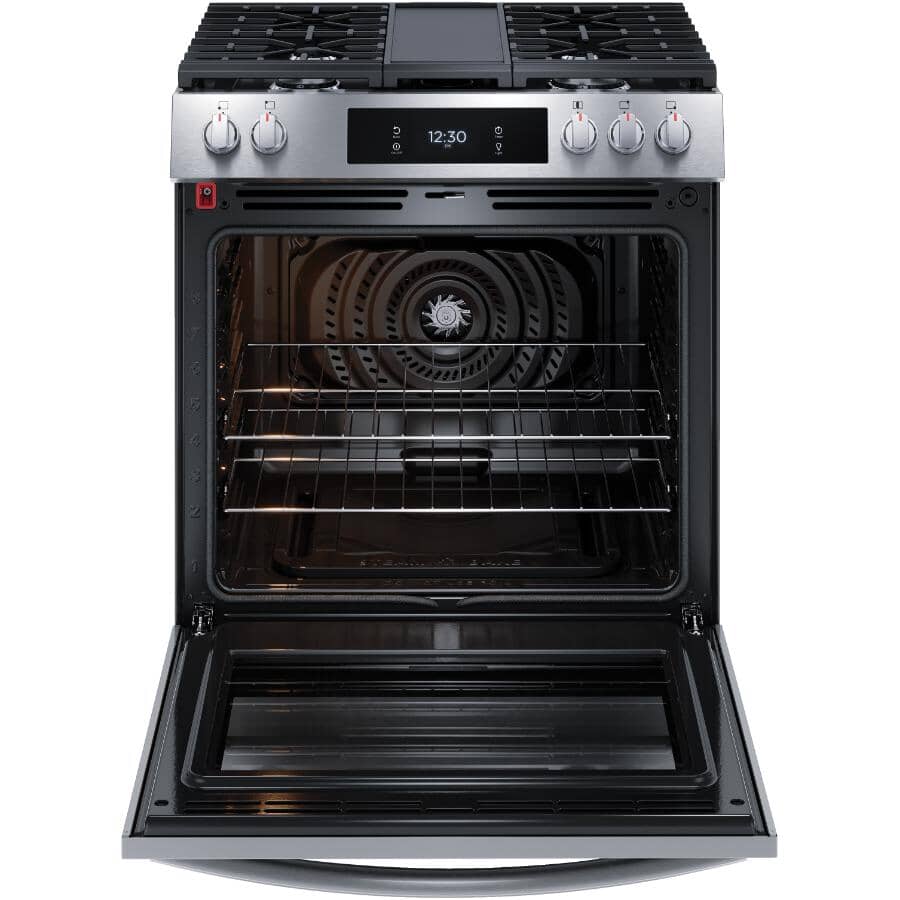 FRIGIDAIRE GALLERY 30” Front Control Gas Range with Total Convection ...