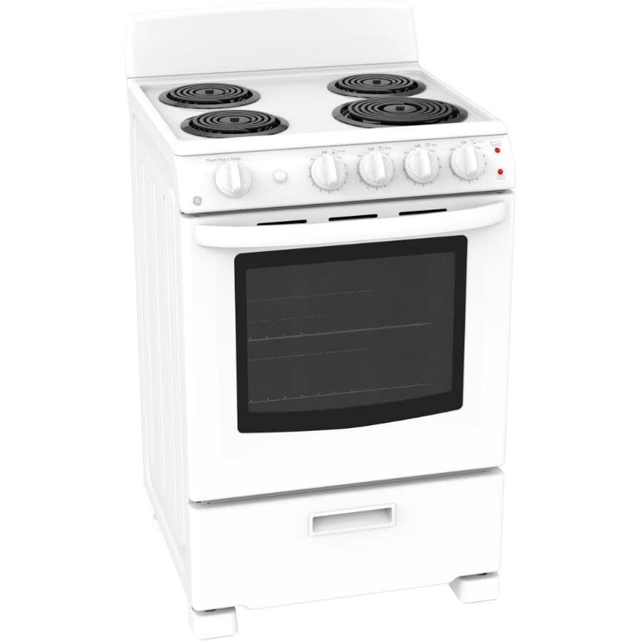 GE 24" 2.9 cu. ft. Freestanding Coil Top Electric Range (JCAS300DMWW ...