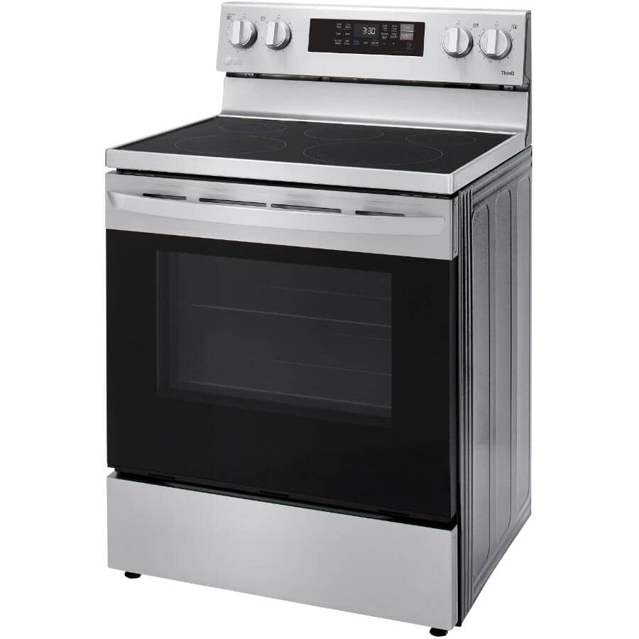 LG 30" 6.3 cu. ft. Freestanding Smooth Top Electric Convection Range ...