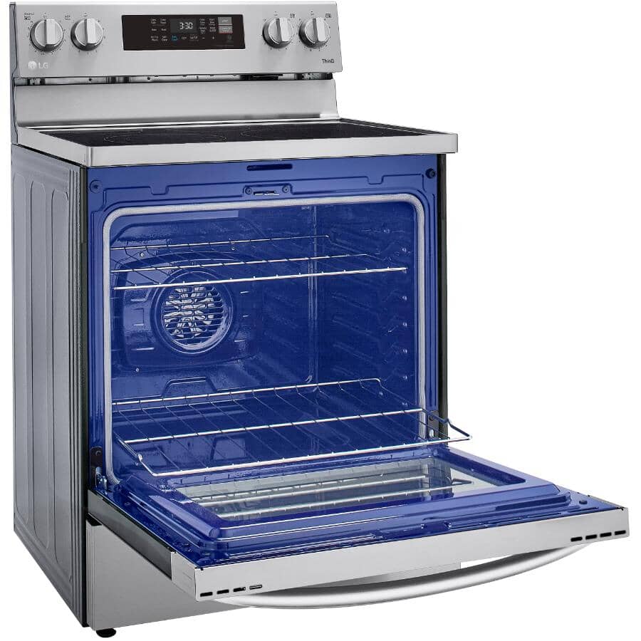 LG 30" 6.3 cu. ft. Freestanding Smooth Top Electric Convection Range ...