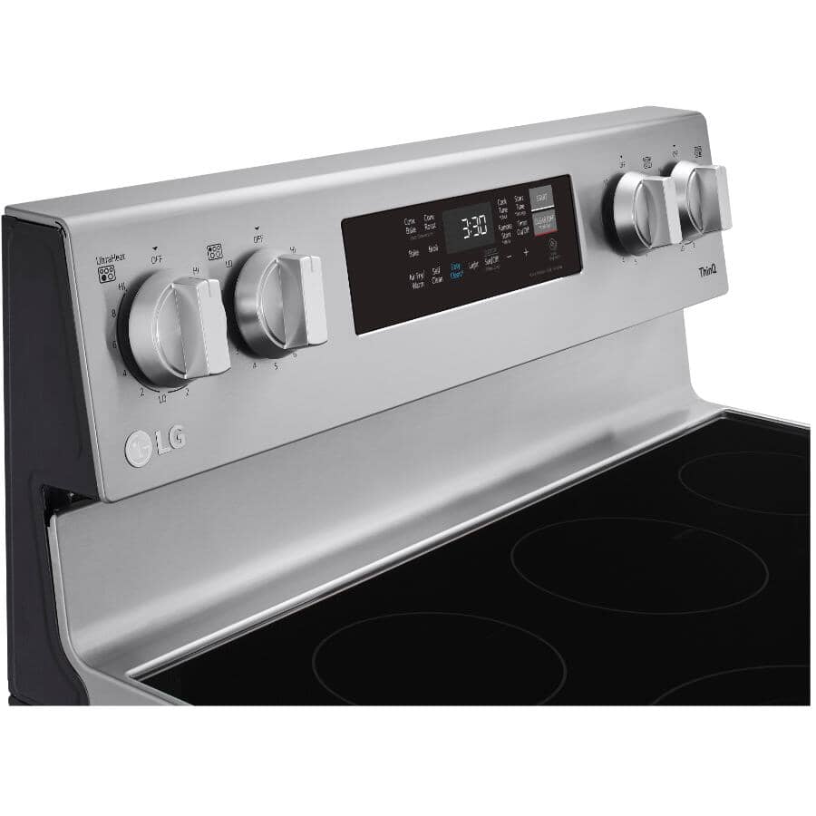 LG 30" 6.3 cu. ft. Freestanding Smooth Top Electric Convection Range ...