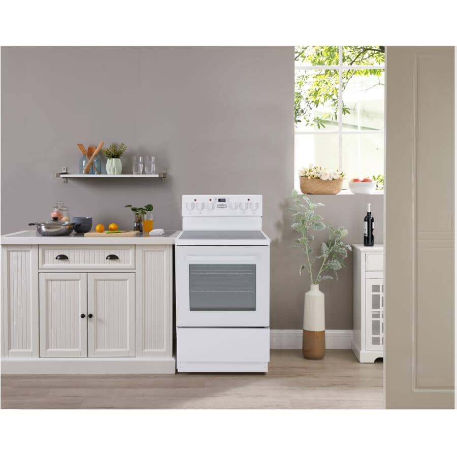MARATHON 24" 2.7 cu. ft. Freestanding Smooth Top Electric Range ...