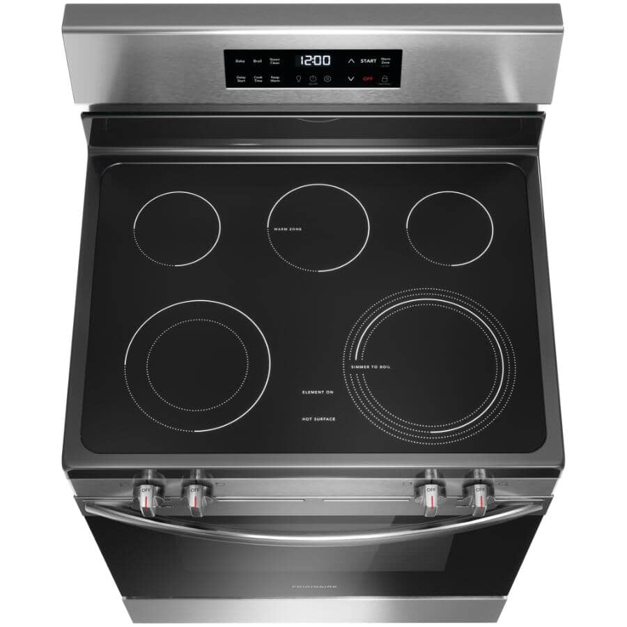 FRIGIDAIRE 30" 5.3 cu. ft. Freestanding Smooth Top Electric Range ...