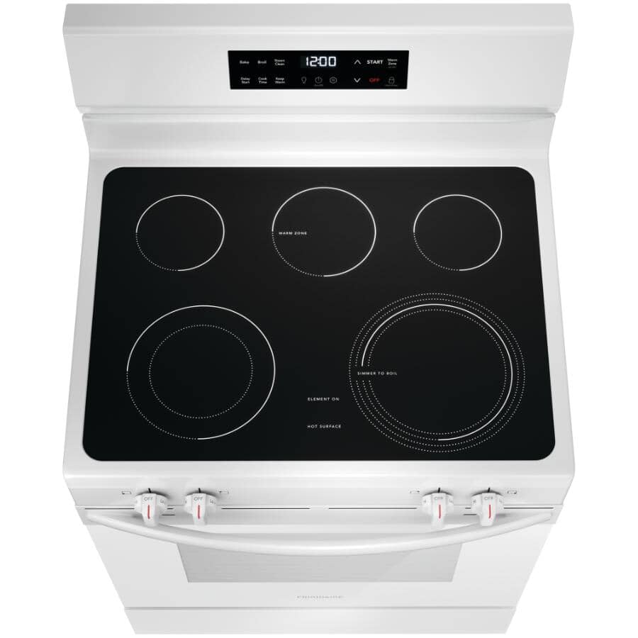 FRIGIDAIRE 30" 5.3 cu. ft. Freestanding Smooth Top Electric Range with ...