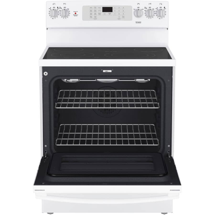 GE 30" 5.0 cu. ft. Freestanding Smooth Top Electric Convection Range ...