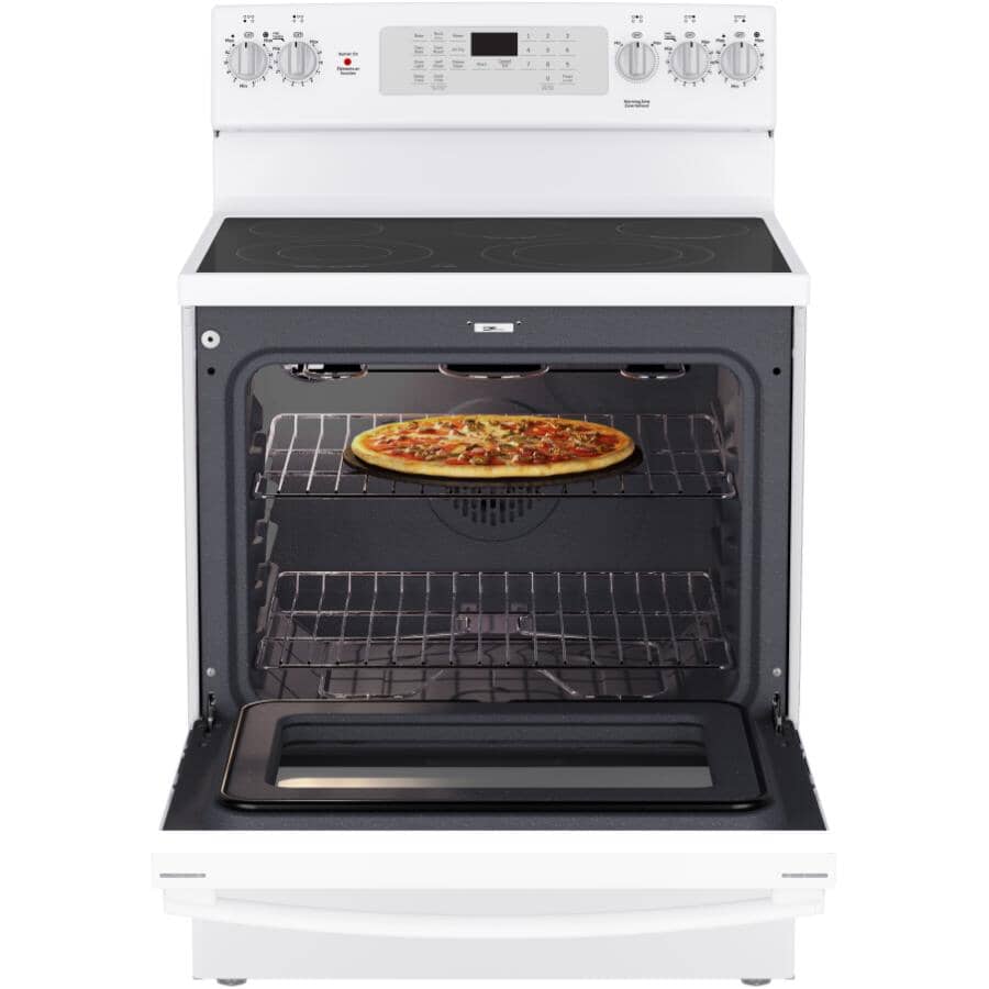 GE 30" 5.0 cu. ft. Freestanding Smooth Top Electric Convection Range ...