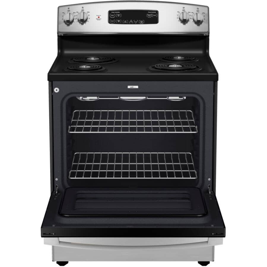 GE 30" 5.0 cu. ft. Freestanding Coil Top Electric Range (JCBS350SVSS ...
