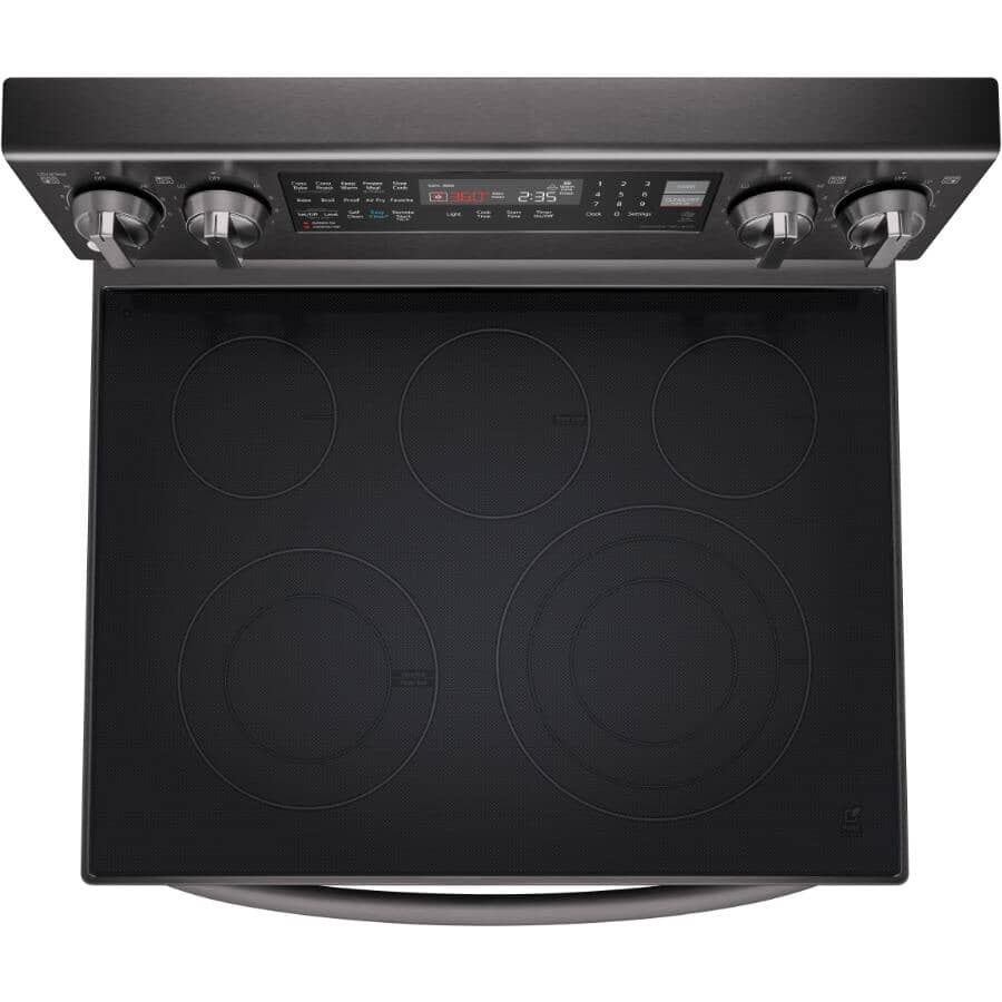 LG 30" 6.3 cu. ft. ThinQ Smart Electric Oven Range with InstaView & Air ...