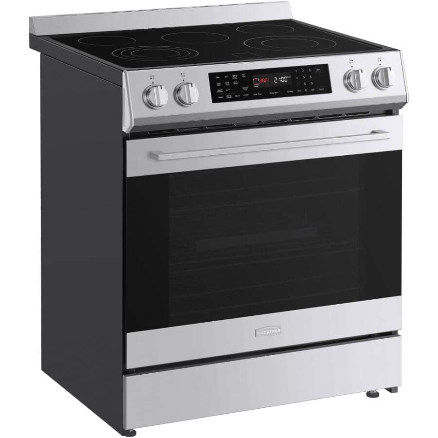MARATHON 30" 5.3 cu. ft. Freestanding Smooth Top Electric Range ...