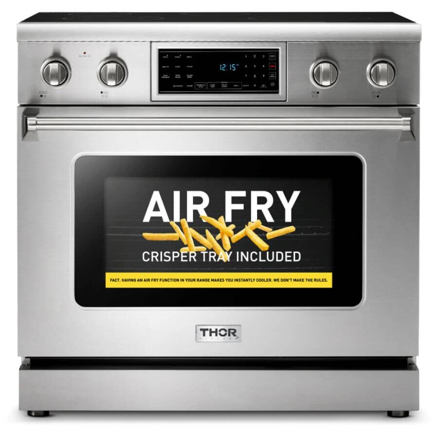 THOR KITCHEN 36" 6.0 cu. ft. Freestanding Smooth Top Electric Range ...