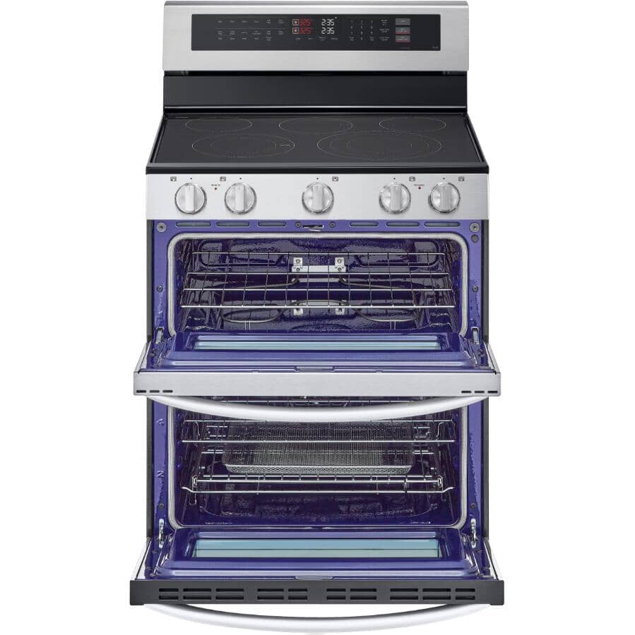 LG 30" 7.3 cu. ft. Freestanding Smart Smooth Top Double Electric Range ...
