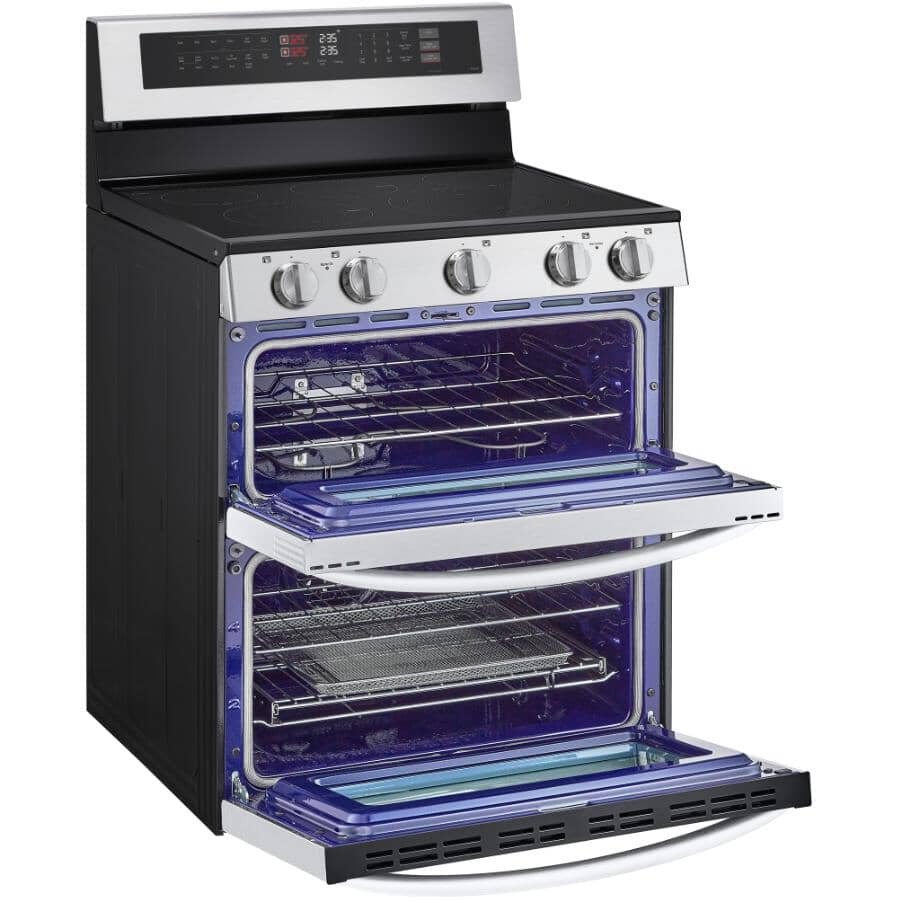 LG 30" 7.3 cu. ft. Freestanding Smart Smooth Top Double Electric Range ...