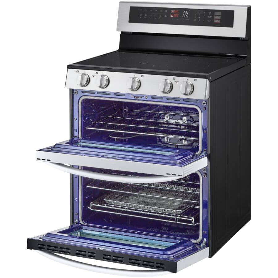 LG 30" 7.3 cu. ft. Freestanding Smart Smooth Top Double Electric Range ...