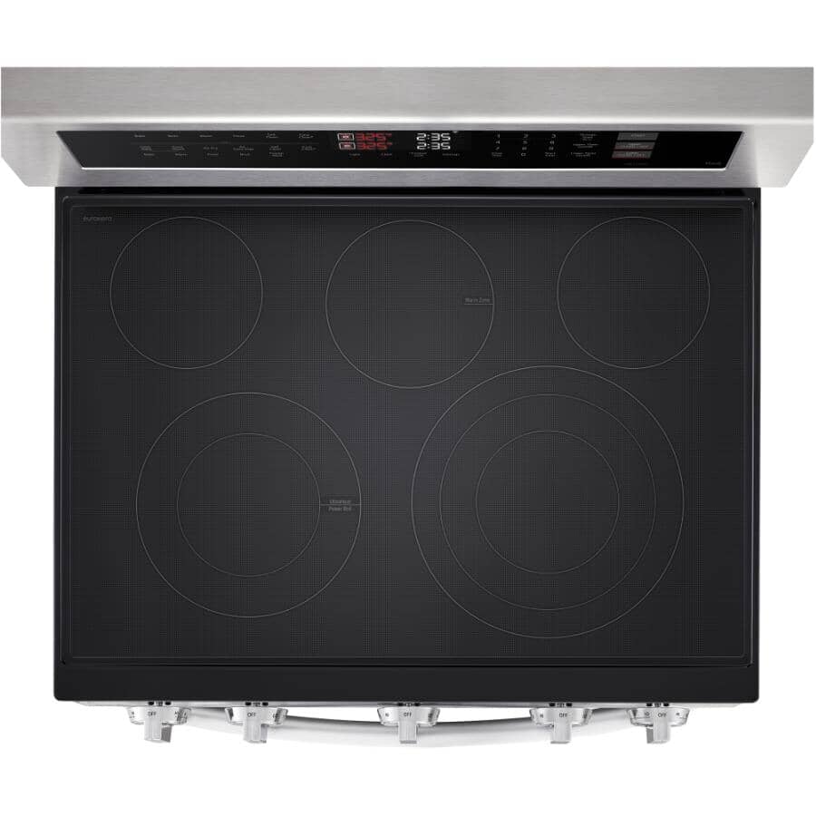 LG 30" 7.3 cu. ft. Freestanding Smart Smooth Top Double Electric Range ...