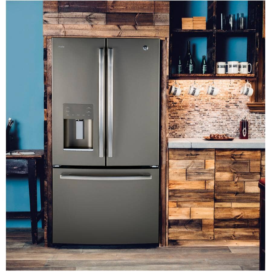 GE PROFILE 33" 18 cu. ft. French Door Bottom Freezer Refrigerator ...