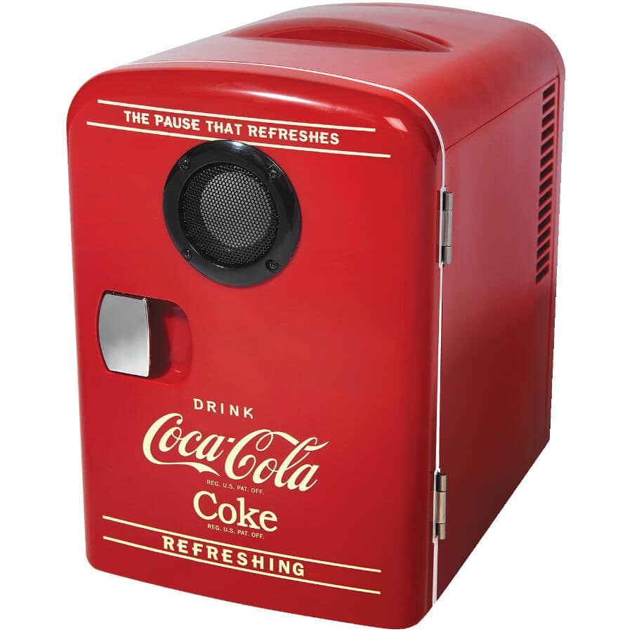COCA-COLA Coca-Cola Personal Mini Fridge & Warmer with Bluetooth ...
